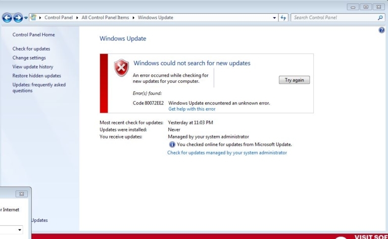 How to Resolve the Windows Update 80072EE2 Error? - Technoresult