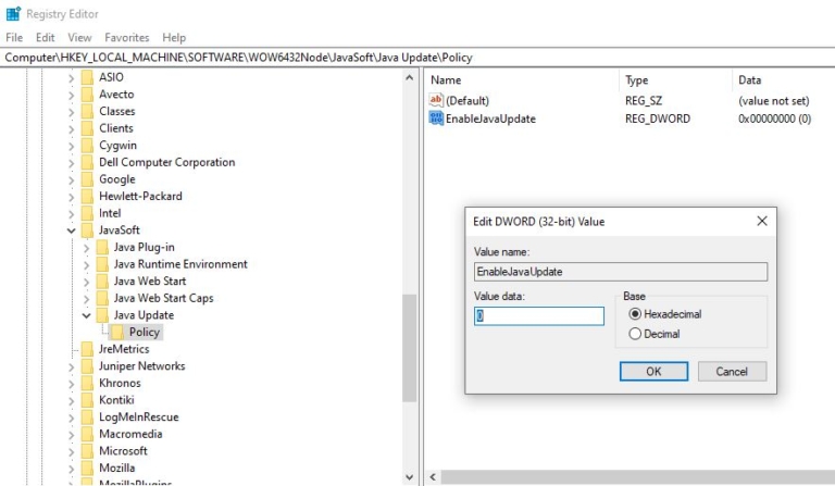 How to update Java and to stop the Java update ? - Technoresult