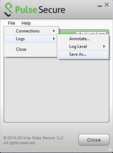 How to generate Log files in Pulse secure - Technoresult
