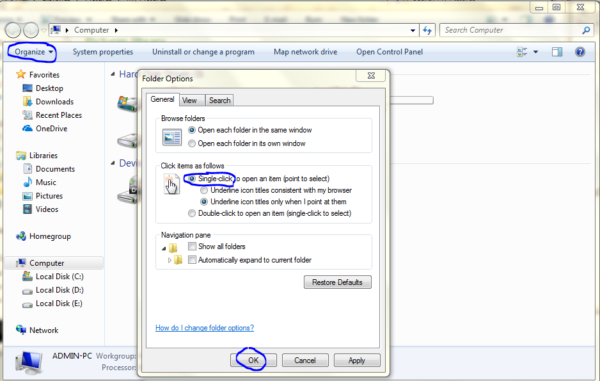 How to open files with a single click in Windows? - Technoresult