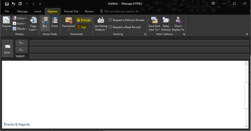 How to Enable Encryption Button in Outlook 365? - Technoresult
