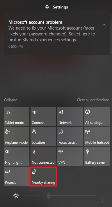 Share Files Using nearby sharing on windows 10 - Technoresult