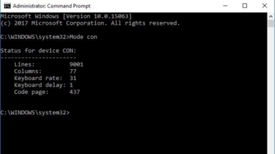 How to change Command Prompt Screen Buffer size? - Technoresult