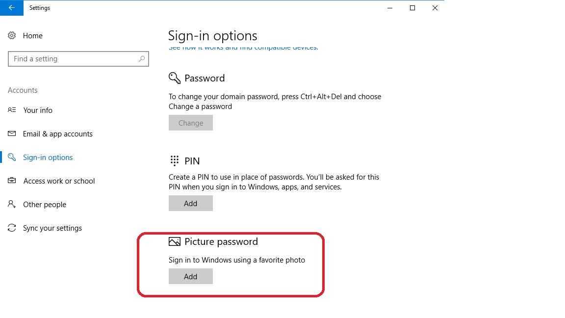 Set Picture Password for your Account in Windows 10? - Technoresult