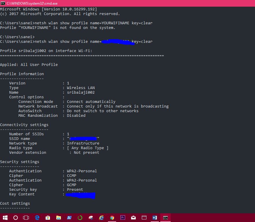 Find your WiFi Password using Command Prompt in Windows 10? - Technoresult