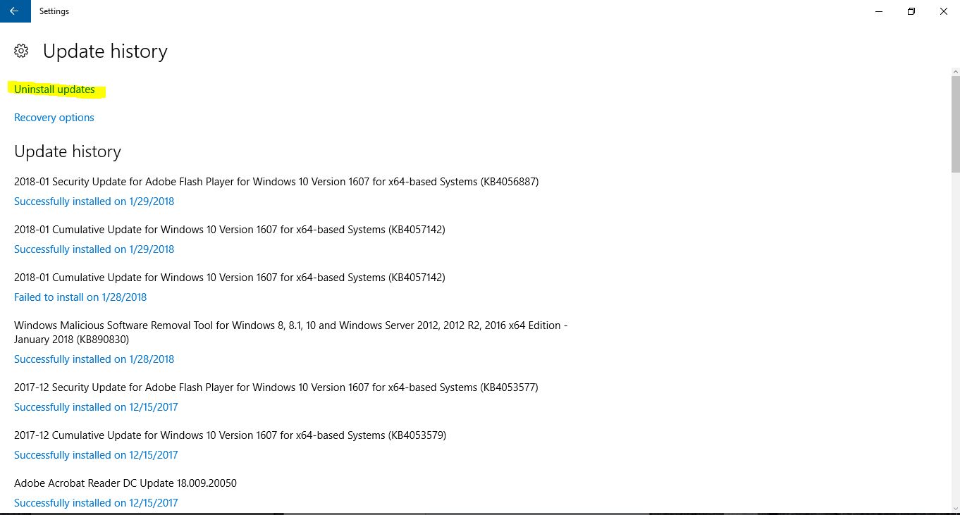 How to Uninstall Recent windows Updates? - Technoresult