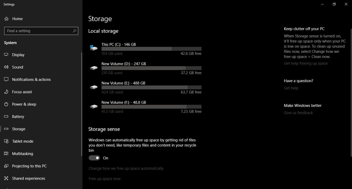 How To Free Up Disk Space Using Storage Sense On Windows 10 Technoresult