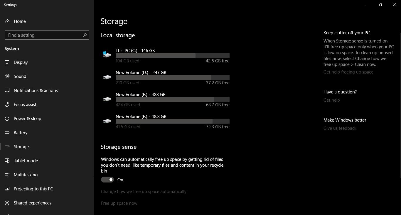 How to Free Up Disk Space Using Storage Sense on Windows 10? - Technoresult