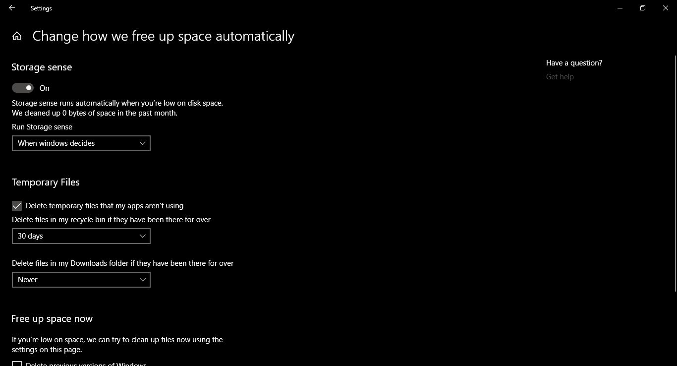 How To Free Up Disk Space Using Storage Sense On Windows 10 Technoresult