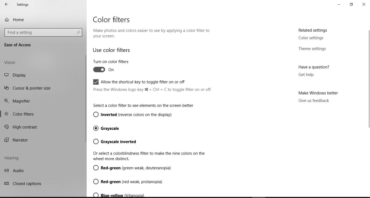 How to Enable/Disable Gray scale mode in windows 10? - Technoresult