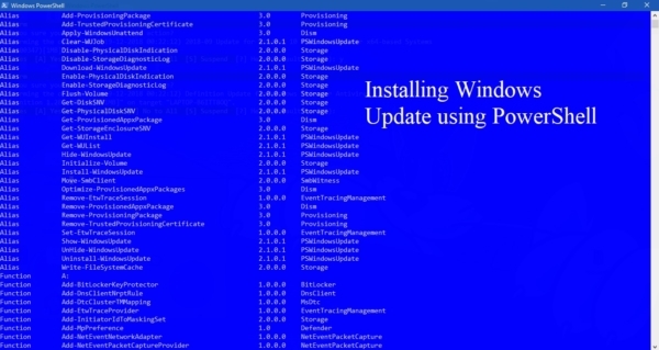 How to Install Windows Update using PowerShell in windows 10 ...