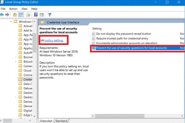 How To Enable Disable Security Questions In Windows 10 Technoresult