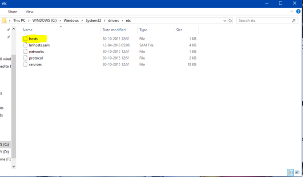 Block any Website using Host file? - Technoresult