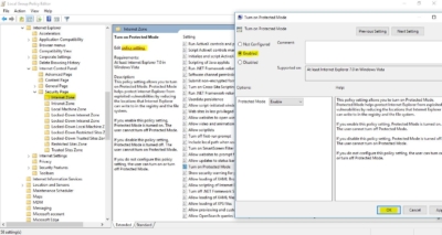How to Disable Protected Mode in Internet Explorer windows 10 ...