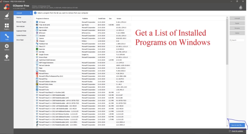 How to Get a List of Installed Programs on Windows? - Technoresult
