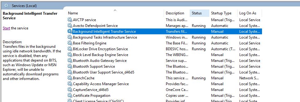 Fix: BITS Service will not start Error code 2147943458 - Technoresult