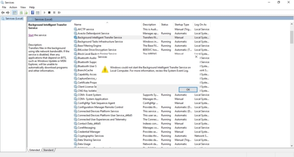 Fix: BITS Service will not start Error code 2147943458 - Technoresult