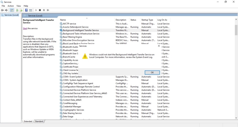 Fix: BITS Service will not start Error code 2147943458 - Technoresult