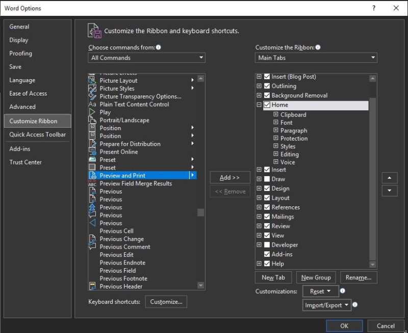 How to Enable Print Preview Edit Mode in Microsoft word? - Technoresult
