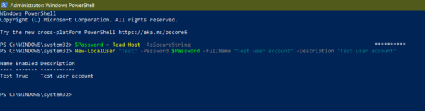 Create New Local User Account using PowerShell - Technoresult