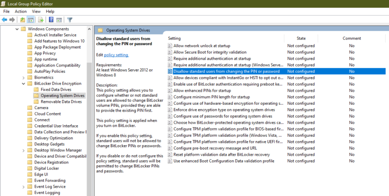 How to Restrict Standard Users from Changing Bitlocker PIN in Windows How to Restrict Standard Users from Changing Bitlocker PIN in Windows
