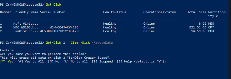 How to Format USB flash drive using PowerShell? - Technoresult
