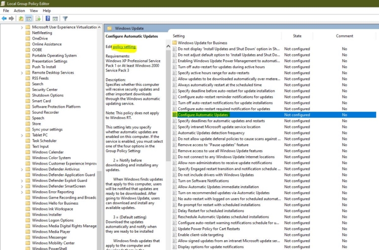 How to turn off automatic Updates Using Group Policy Edit? - Technoresult