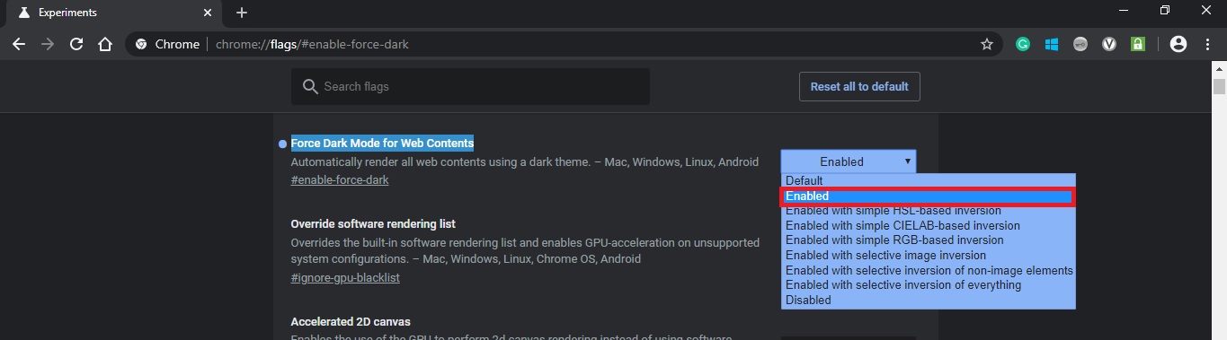 How to Enable Force Dark Mode for Web contents in Google Chrome ...