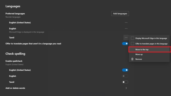 How to Change Language in Microsoft edge chromium? - Technoresult