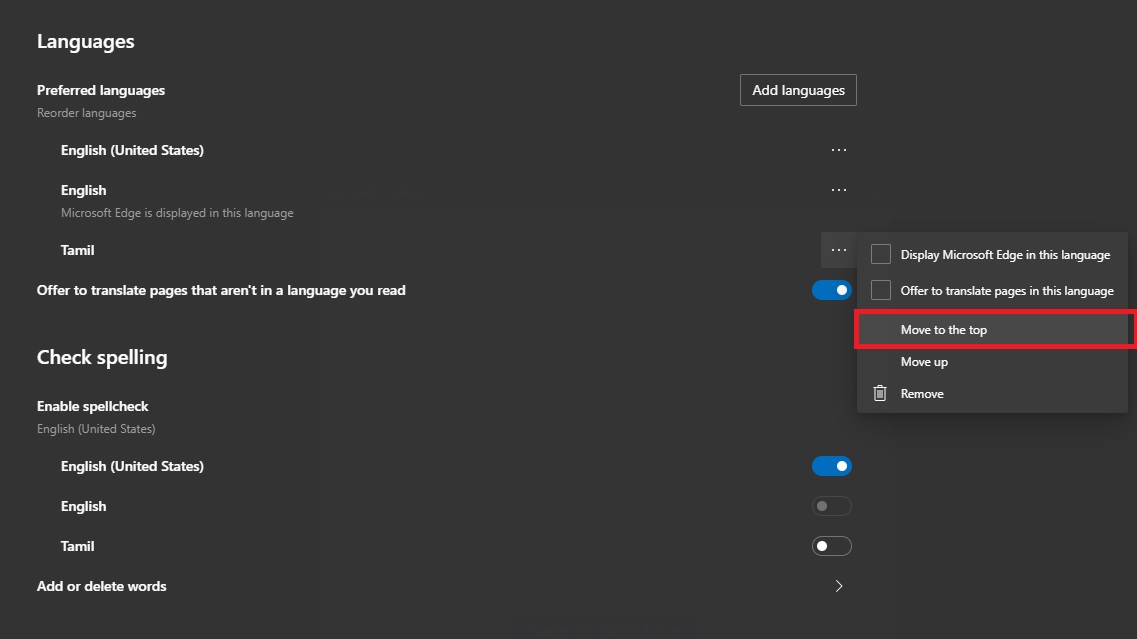 How to Change Language in Microsoft edge chromium? - Technoresult
