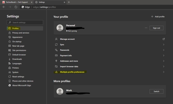 How to Enable Automatic Profile Switching in Edge Chromium? - Technoresult