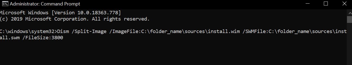 Fix install.wim file too large for Destination File system - Technoresult