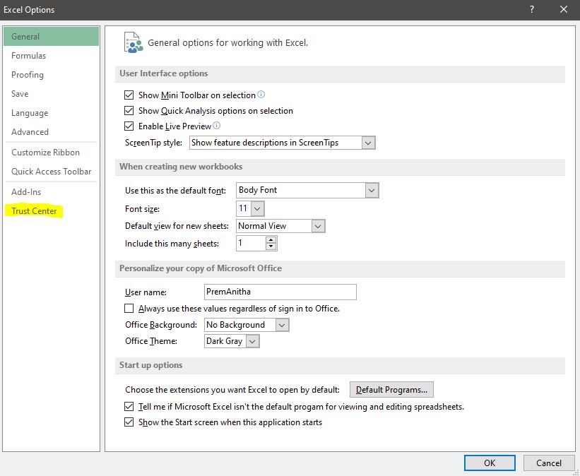 Error 1004, Programmatic access to Visual Basic Project is not trusted - Technoresult