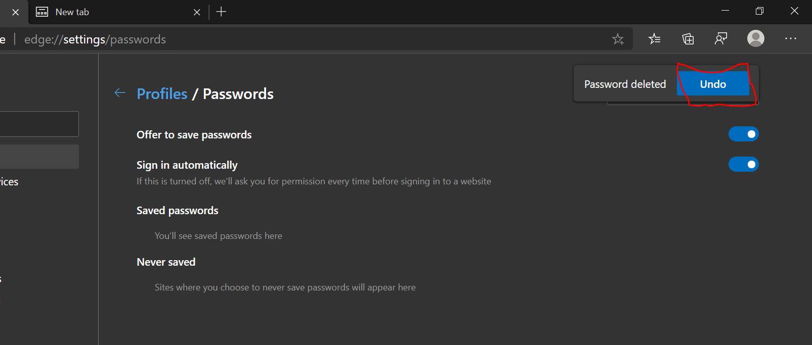Delete Saved Passwords for Sites in Microsoft Edge Chromium - Technoresult