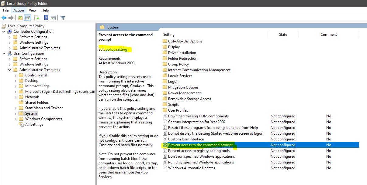 How to Disable Command Prompt in Windows 10? - Technoresult