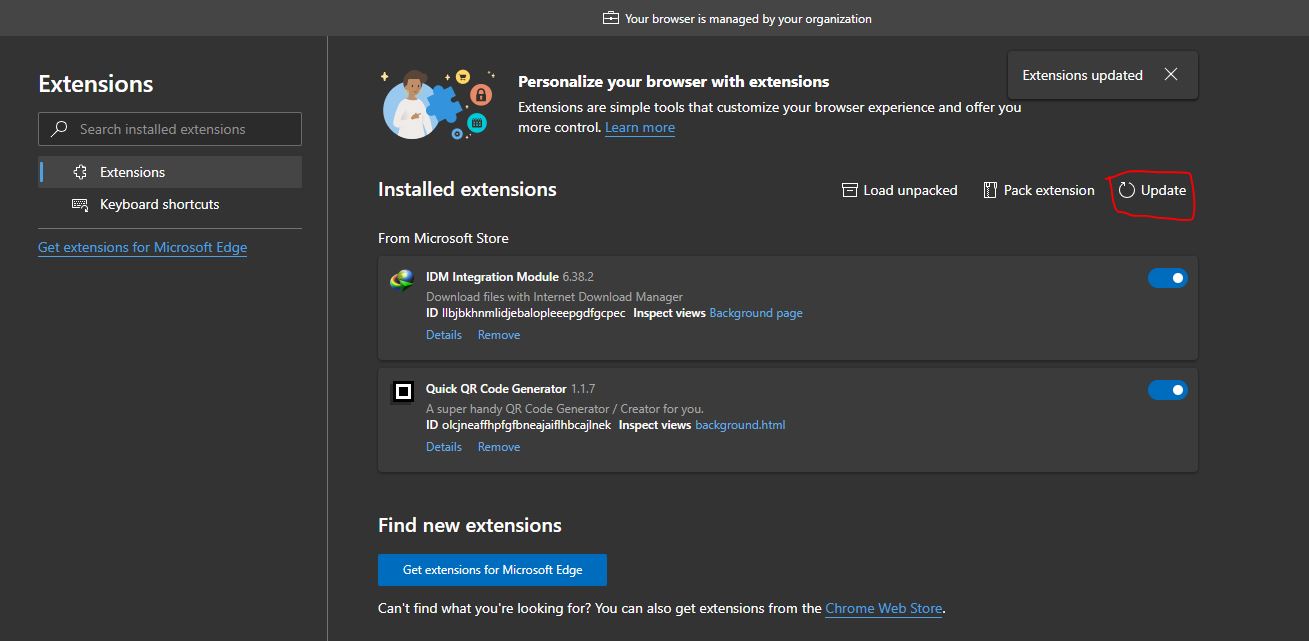 How to Update Microsoft Edge Extensions? - Technoresult