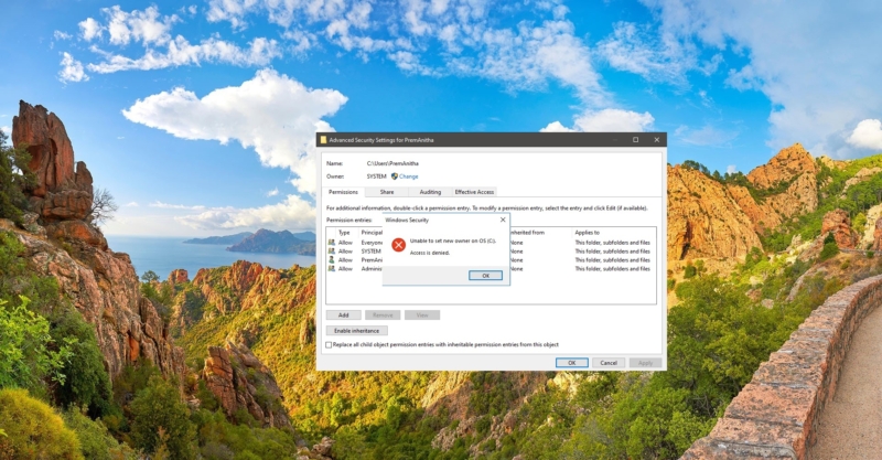 Fix Unable to Set new Owner on OS, Access is Denied in Windows 10 ...