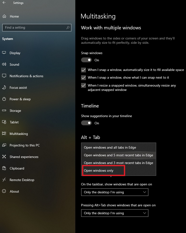 Disable Displaying of Edge Tabs in Alt+Tab in Windows 10 - Technoresult Disable Displaying of Edge Tabs in Alt+Tab in Windows 10 - Technoresult