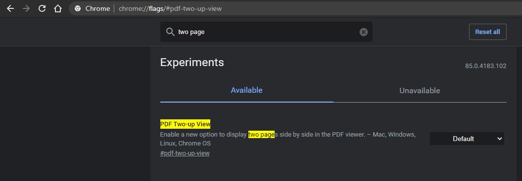 Enable Two Page View Mode for PDF in Chrome PDF Viewer - Technoresult
