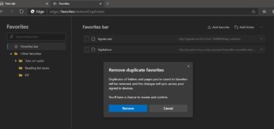 Remove Duplicate Favorites in Microsoft Edge Chromium - Technoresult