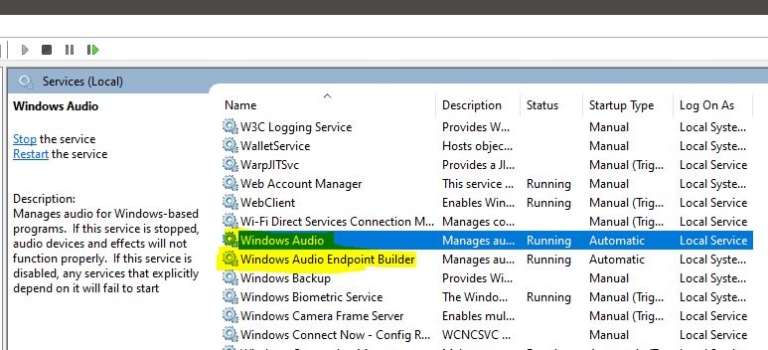 Fix One or More audio service isn’t running error - Technoresult