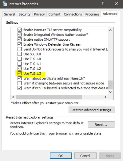 How to Enable TLS 1.3 in Windows 10? - Technoresult