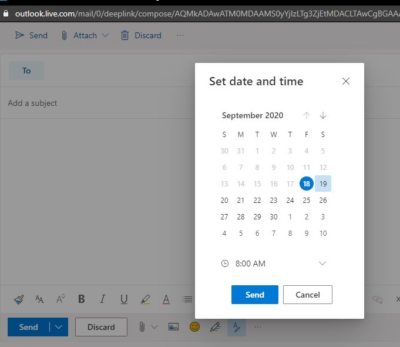 How to Schedule an email in Outlook.com? - Technoresult
