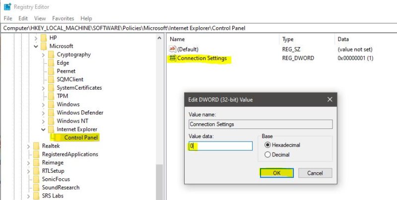 Fix LAN Proxy Settings greyed Out Issue In Windows 10 - Technoresult