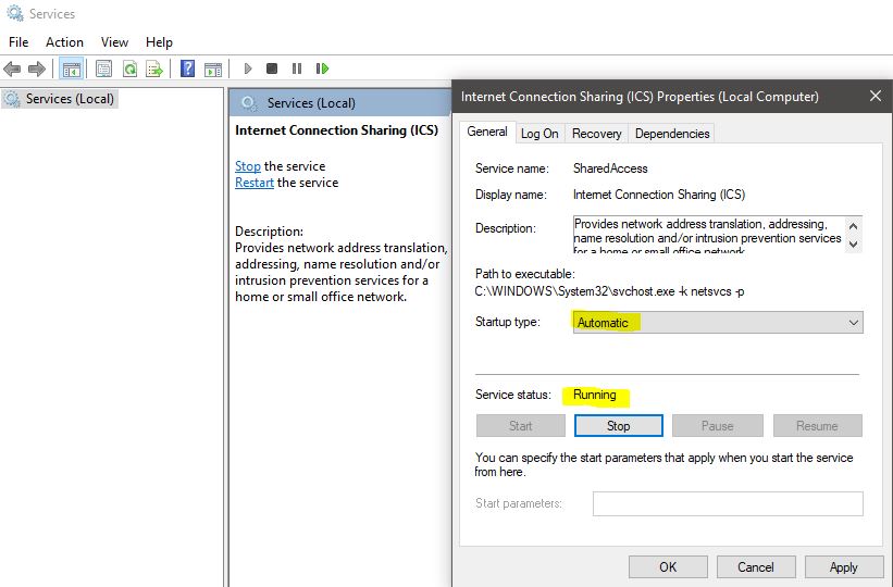 Internet Connection Sharing Not Working in Windows 10 - Technoresult
