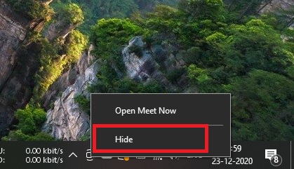 How to Remove Meet Now Icon from Taskbar? - Technoresult