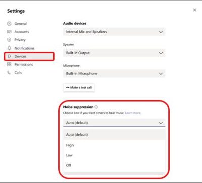 Enable Noise Cancellation on Microsoft Teams - Technoresult