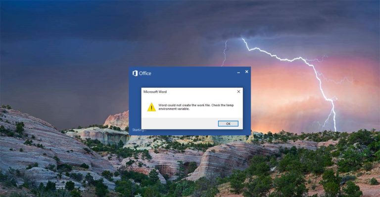 Fix Word Could Not Create The Work File Error Technoresult
