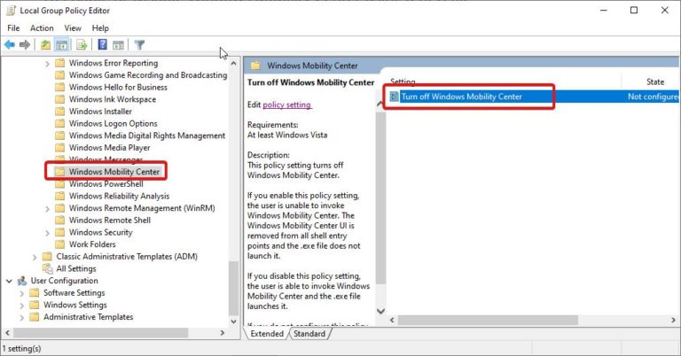 How to Enable Windows Mobility Center in Windows 10? - Technoresult