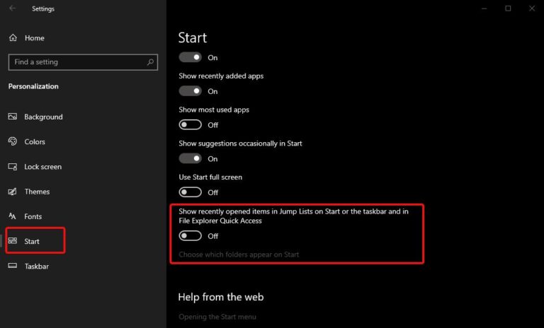How To Disable Jump Lists In Windows 10 Technoresult